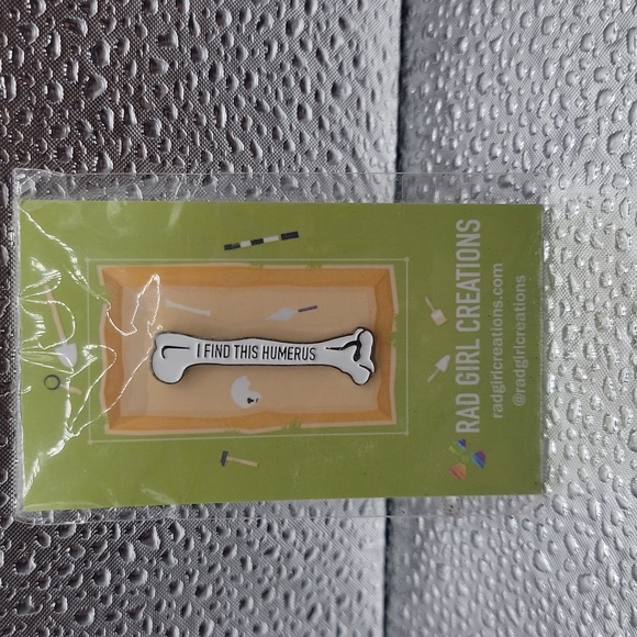 Other | Rad Girl Creations I Find This Humerus Enamel Pin | Poshmark